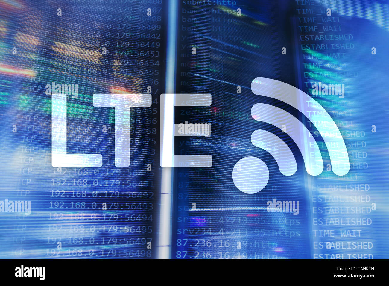 LTE, Wireless Business Internet and Virtual Reality Concept ...