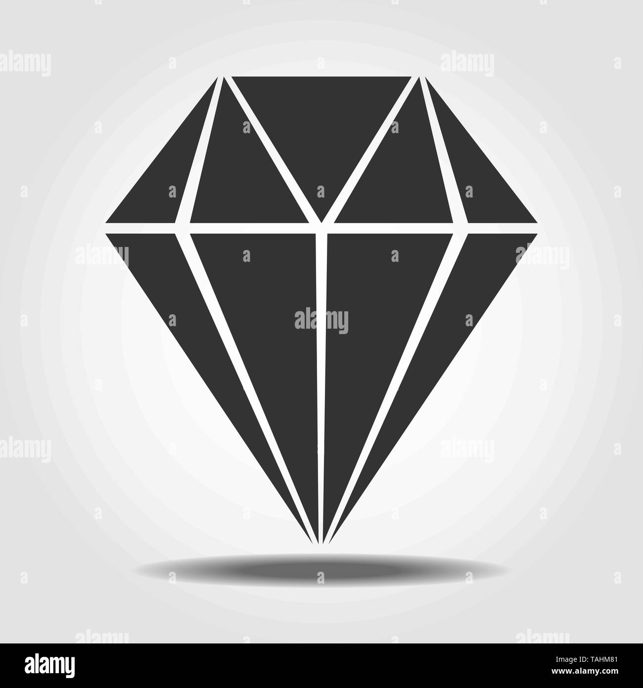 Isolated mineralogy icon symbol on clean background. Vector diamond ...
