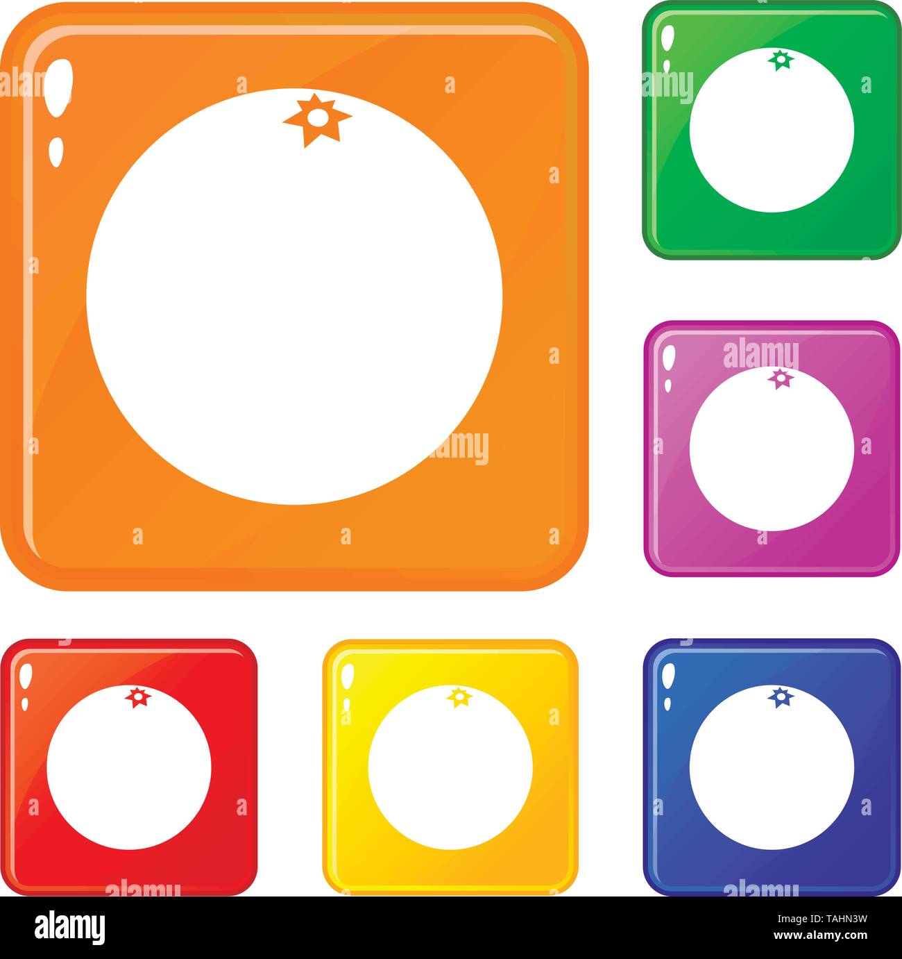 Mandarin icons set vector color Stock Vector Image & Art - Alamy