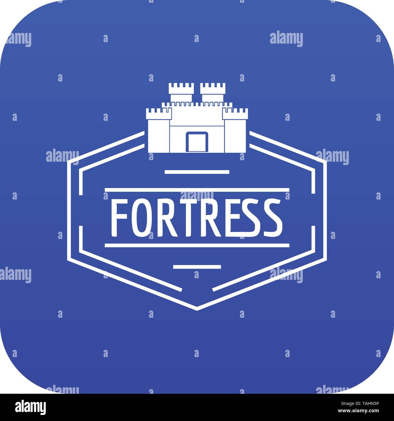 Old fortress icon blue vector Stock Vector Image & Art - Alamy