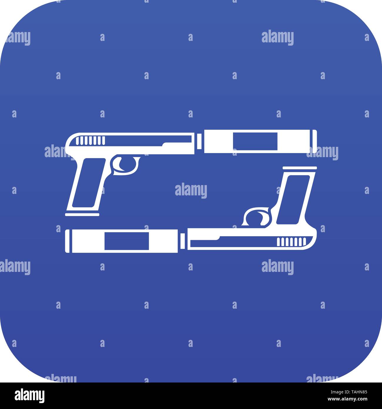 Gun icon digital blue Stock Vector Image & Art - Alamy