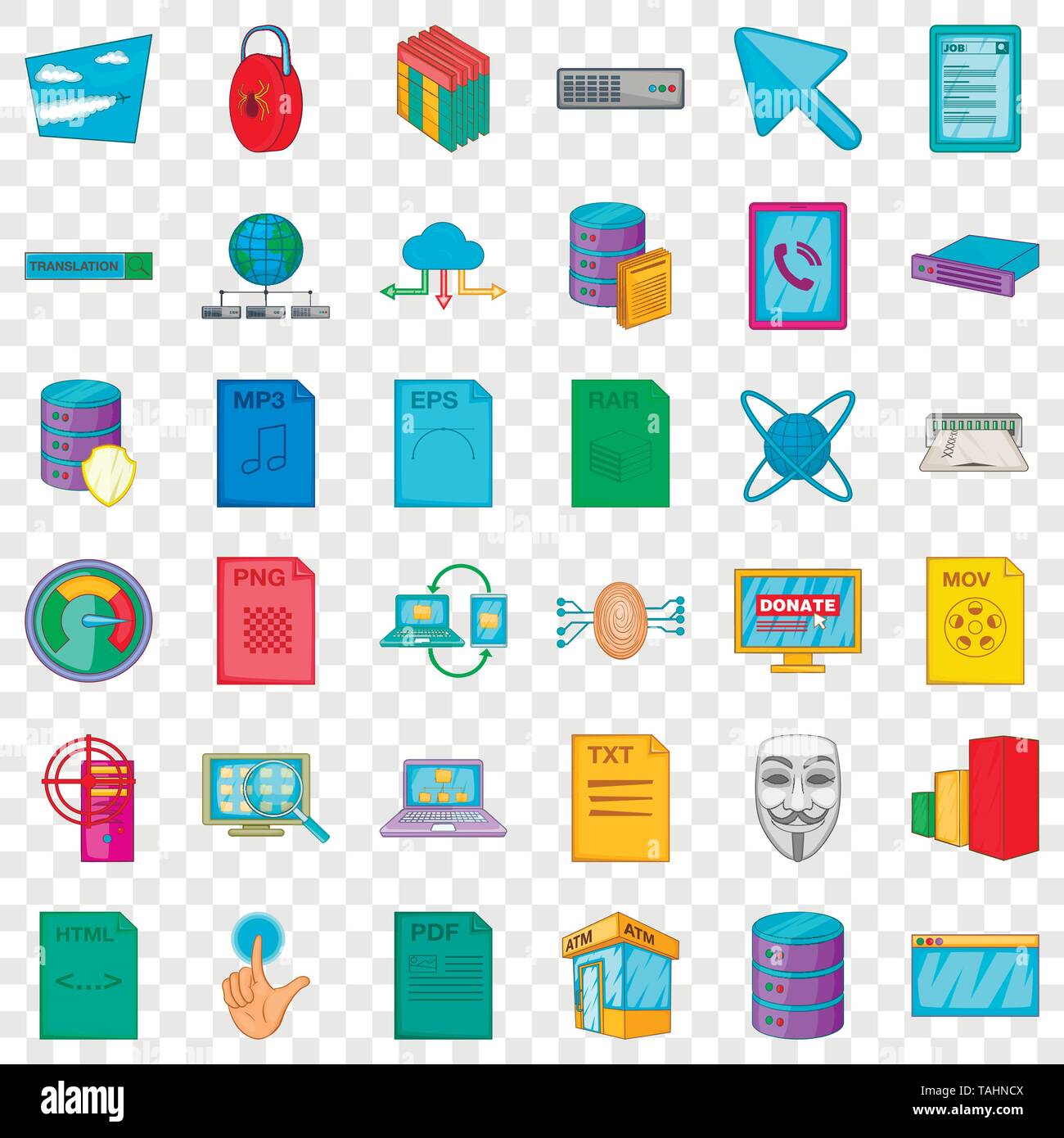 Html icons set, cartoon style Stock Vector Image & Art - Alamy