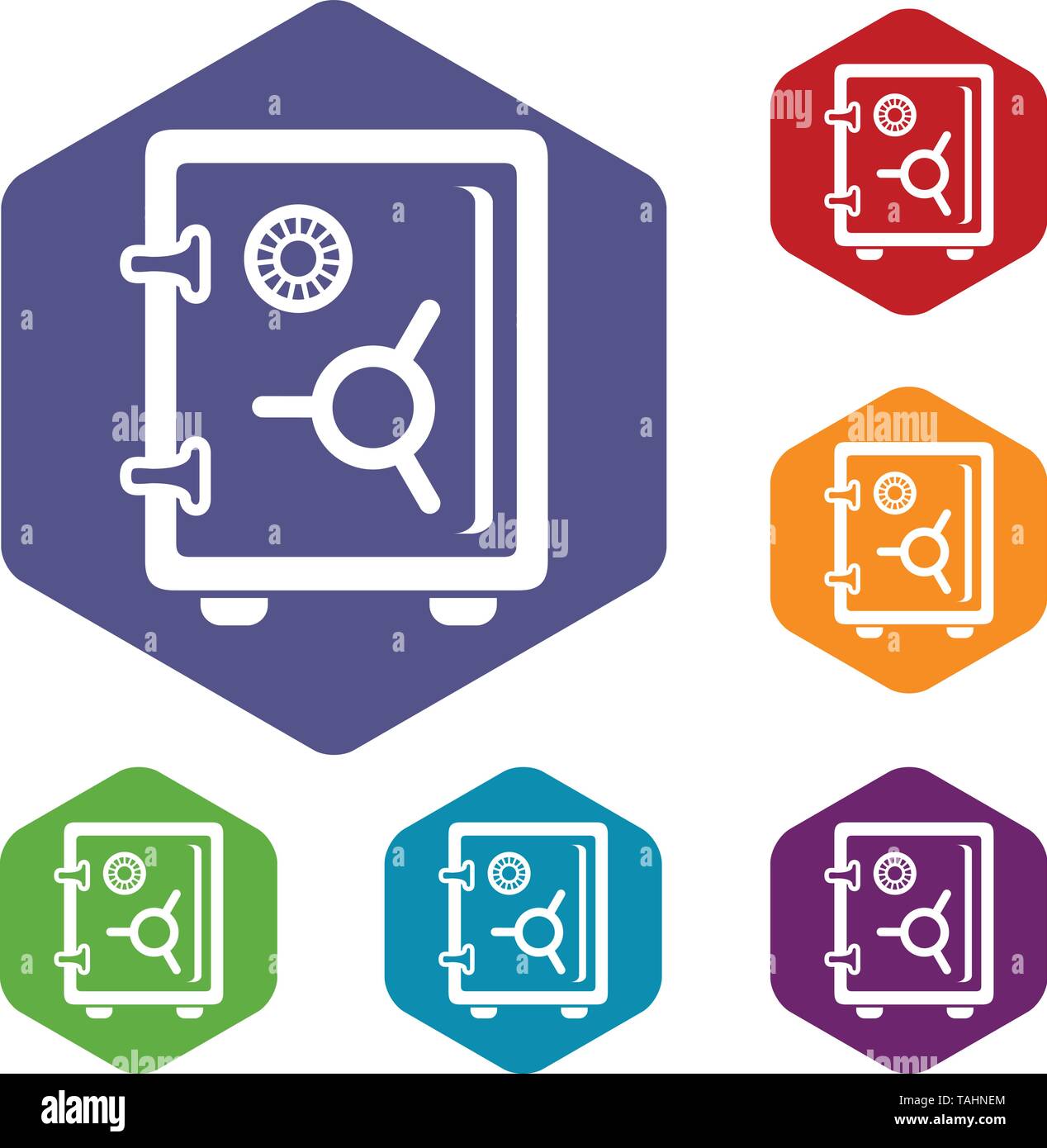 Safe icons vector hexahedron Stock Vector Image & Art - Alamy