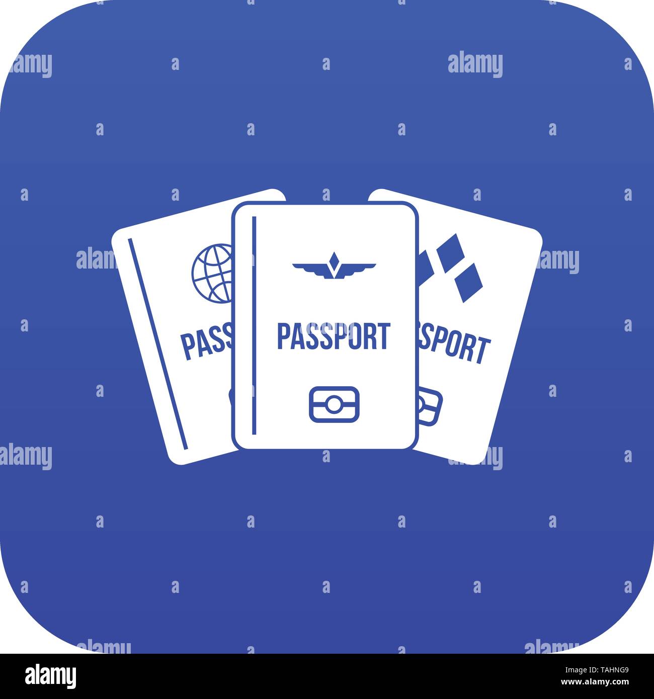 Passports icon digital blue Stock Vector Image & Art - Alamy