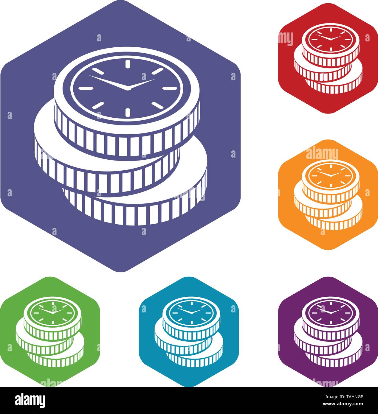 Coin icons vector hexahedron Stock Vector Image & Art - Alamy