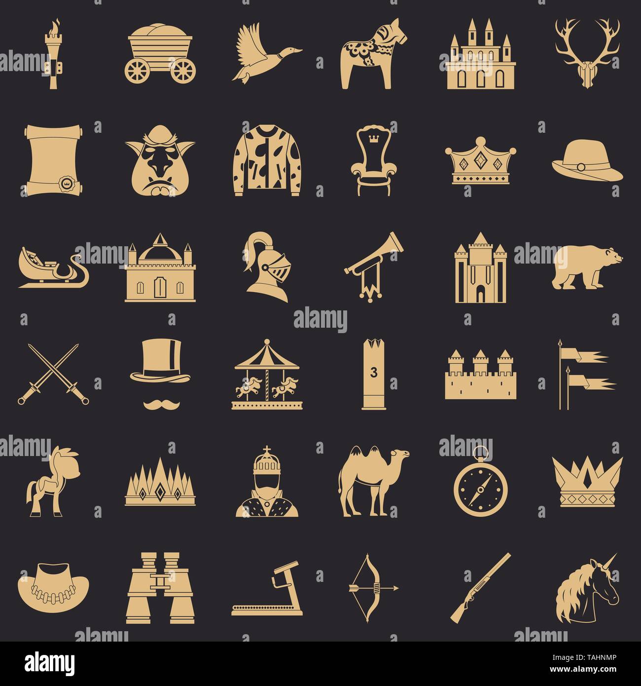 Hunting icons set, simple style Stock Vector Image & Art - Alamy
