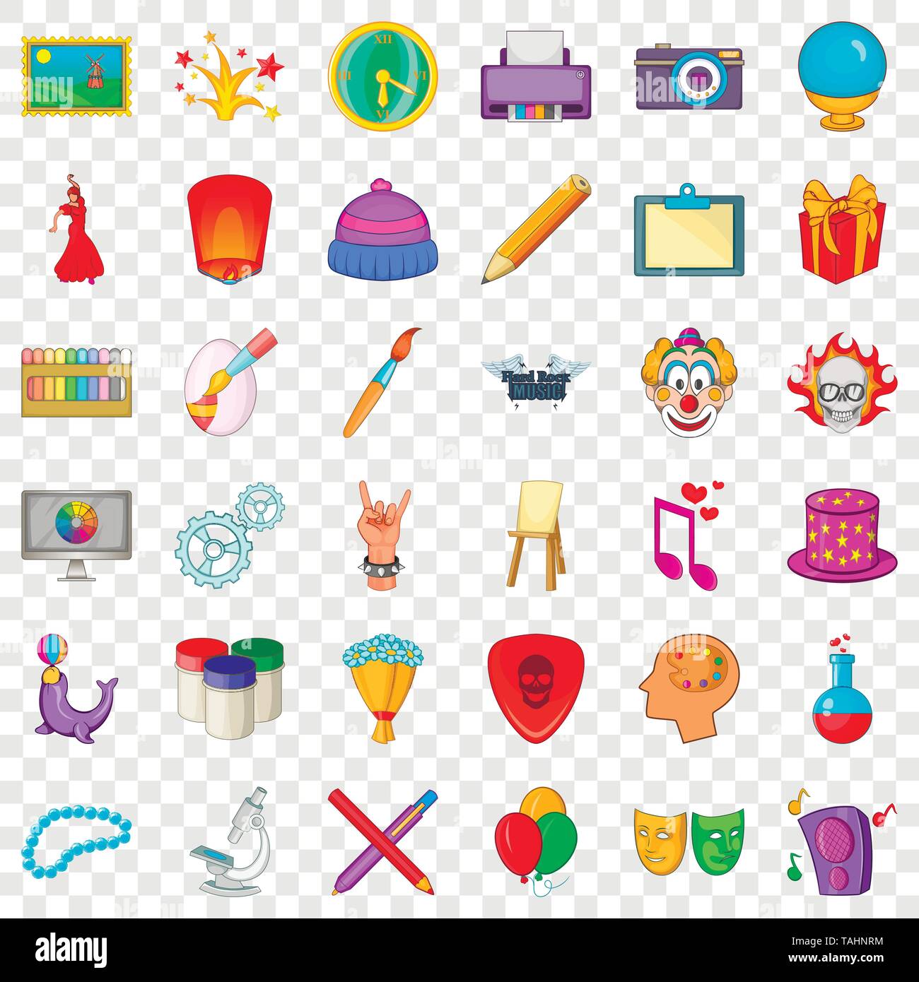 Balloon icons set, cartoon style Stock Vector Image & Art - Alamy