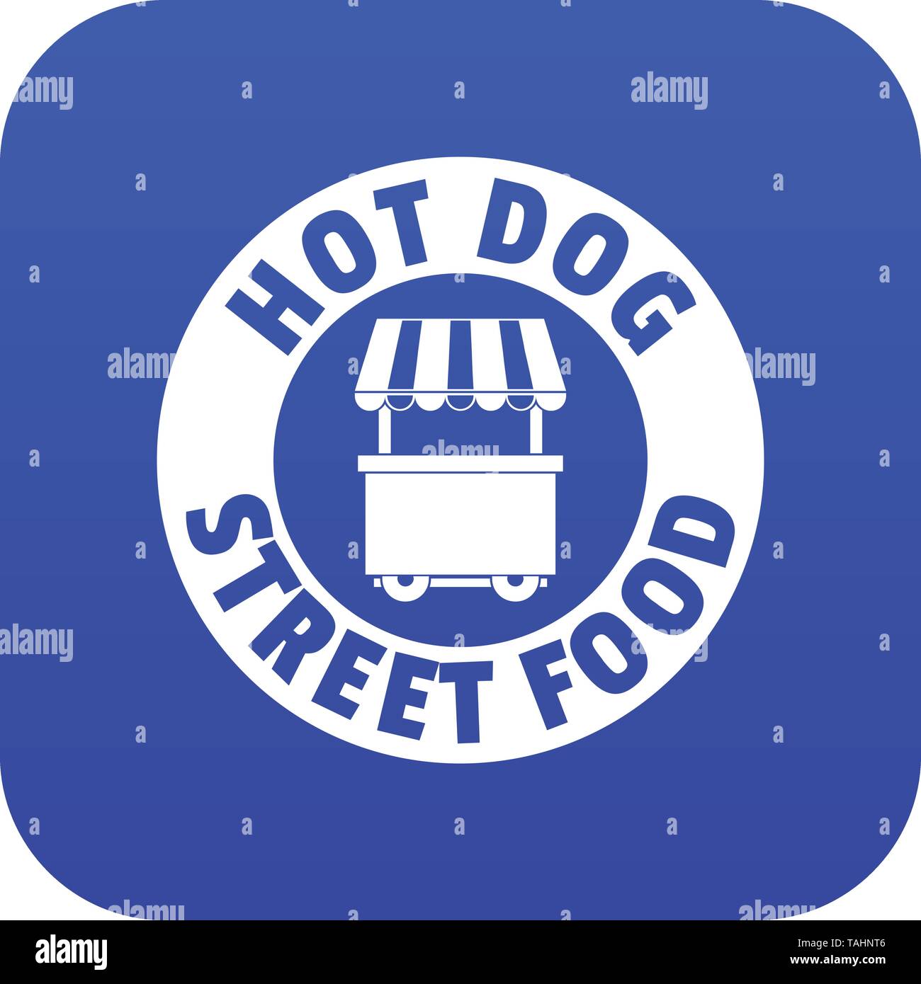 Hot dog stand icon blue vector Stock Vector Image & Art - Alamy