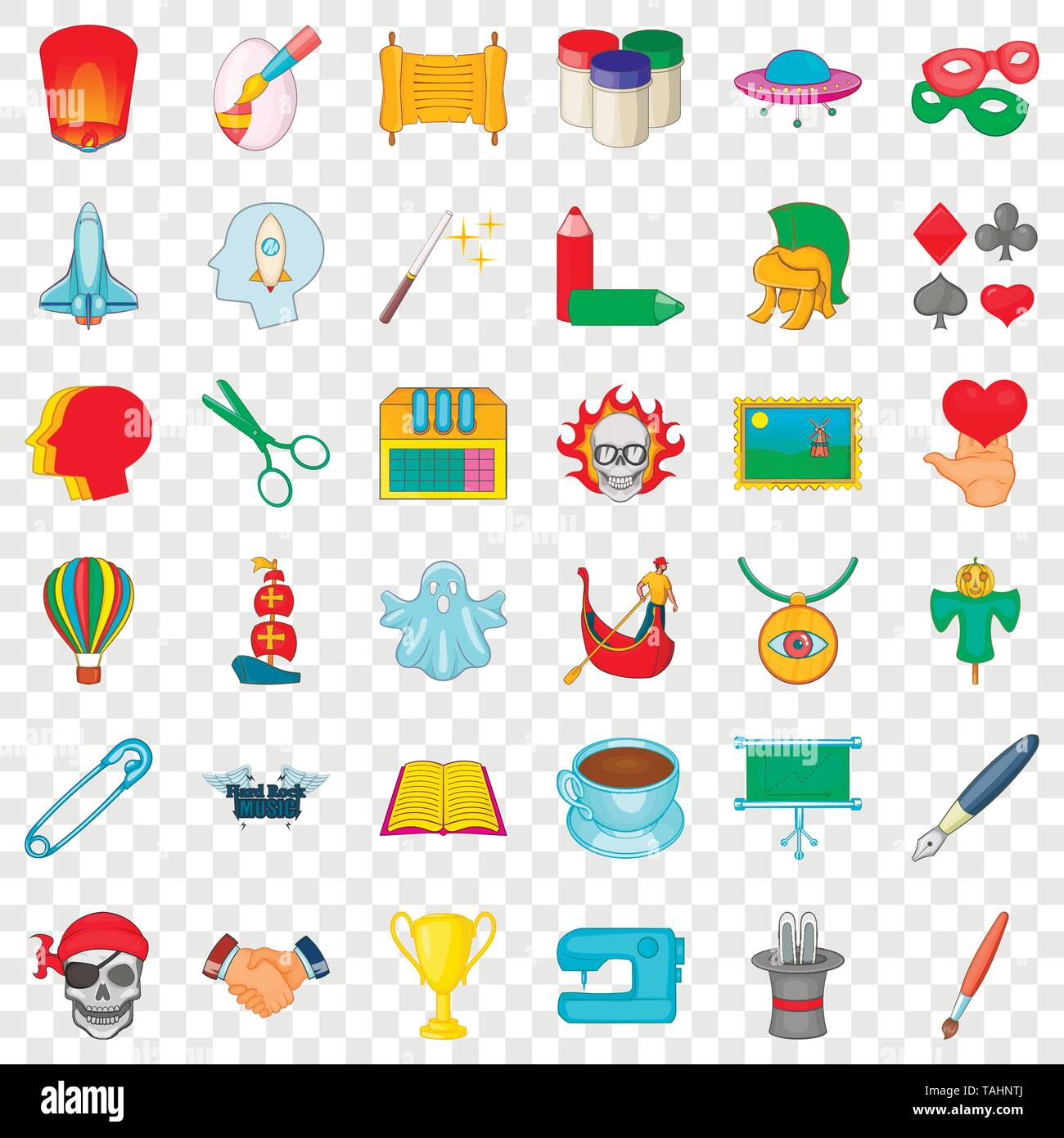 Presentation icons set, cartoon style Stock Vector Image & Art - Alamy