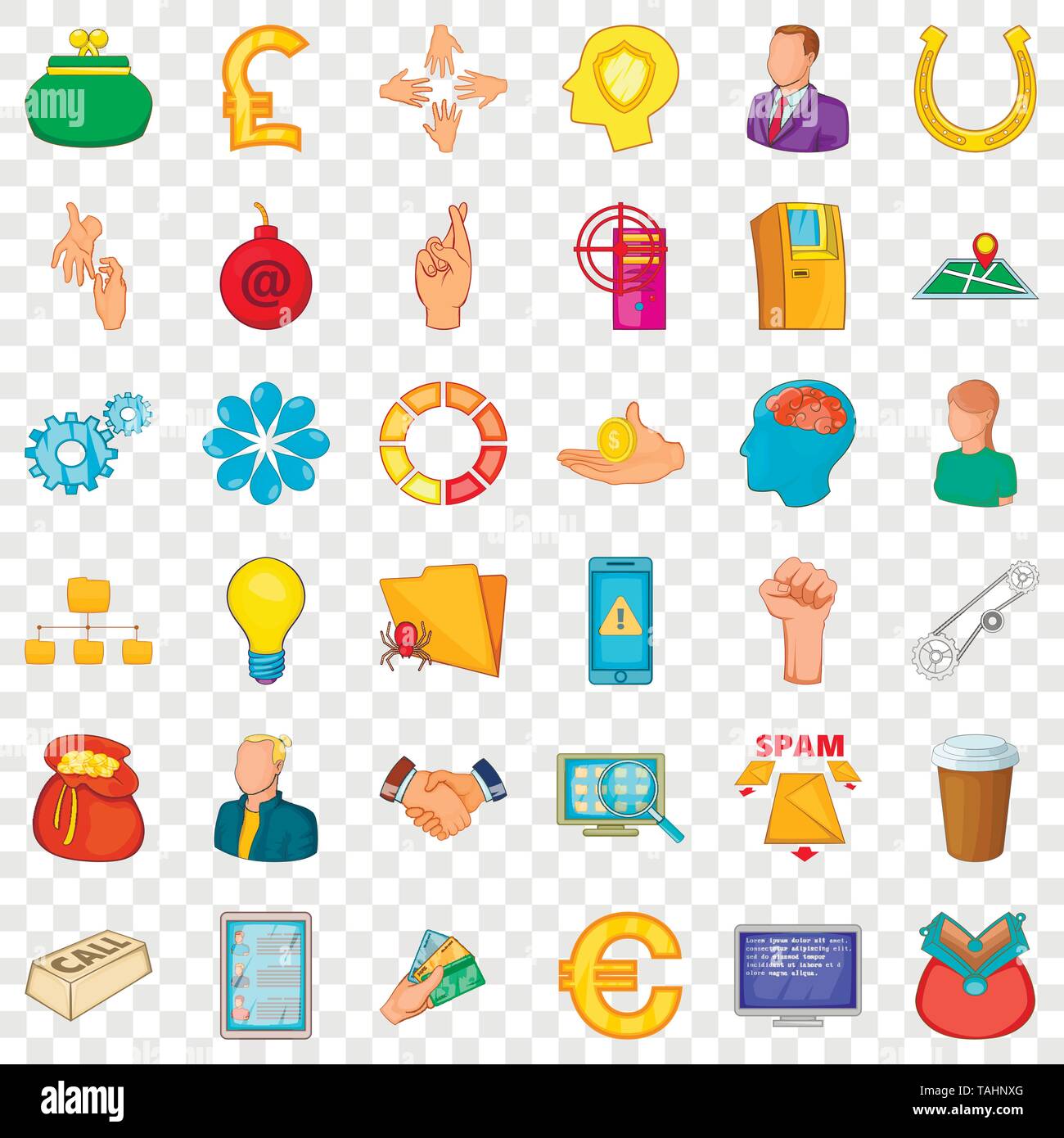 Command icons set, cartoon style Stock Vector Image & Art - Alamy