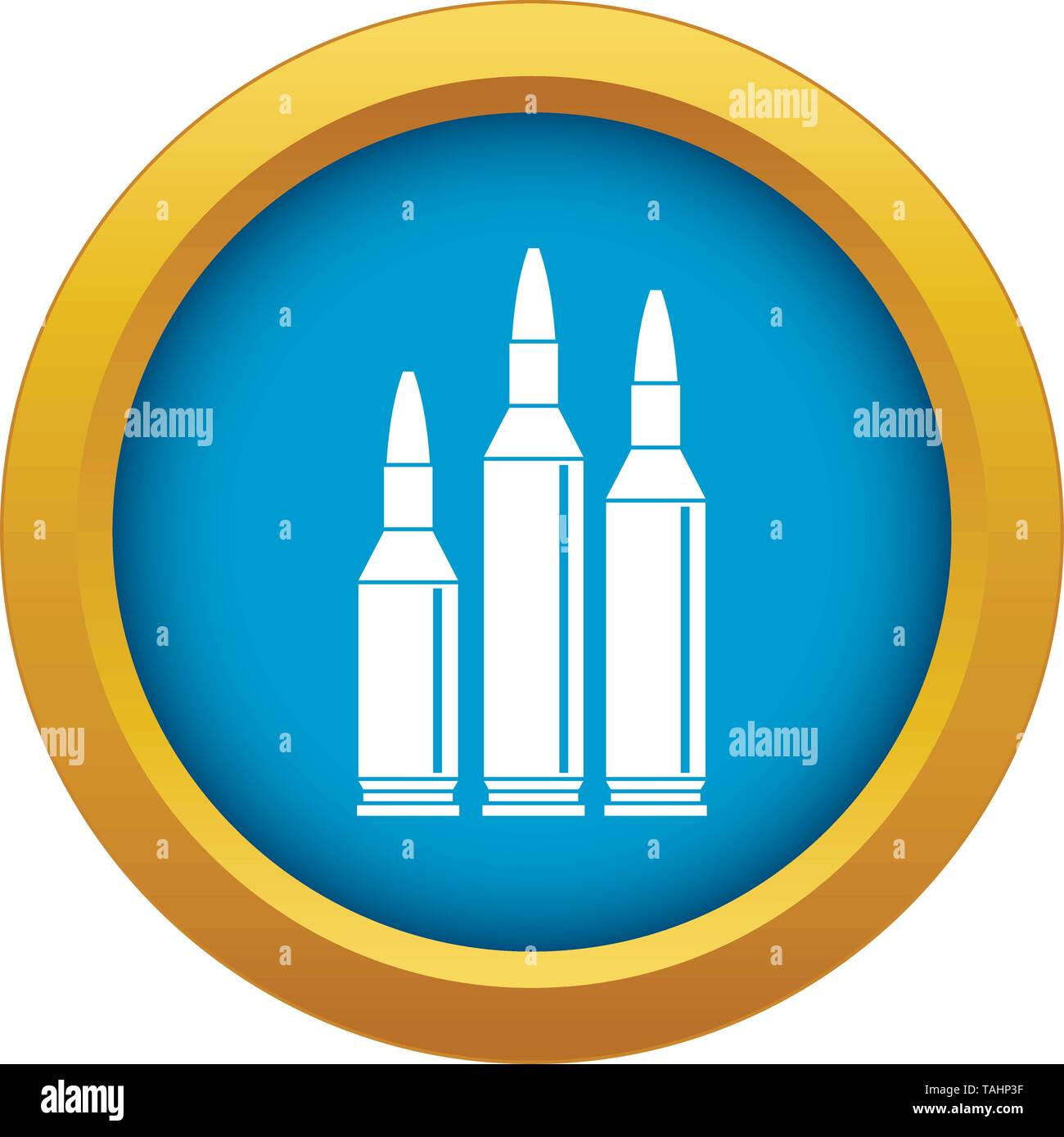 Bullet ammunition icon blue vector isolated Stock Vector Image & Art ...