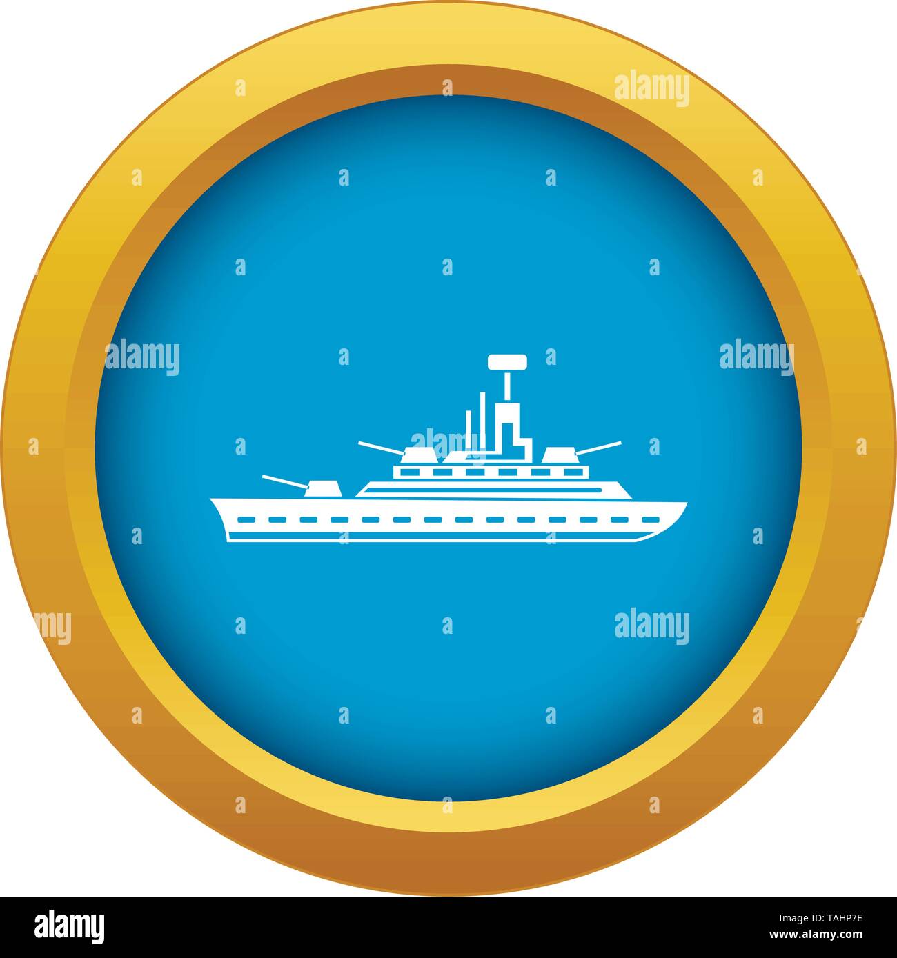 Military warship icon blue vector isolated Stock Vector Image & Art - Alamy