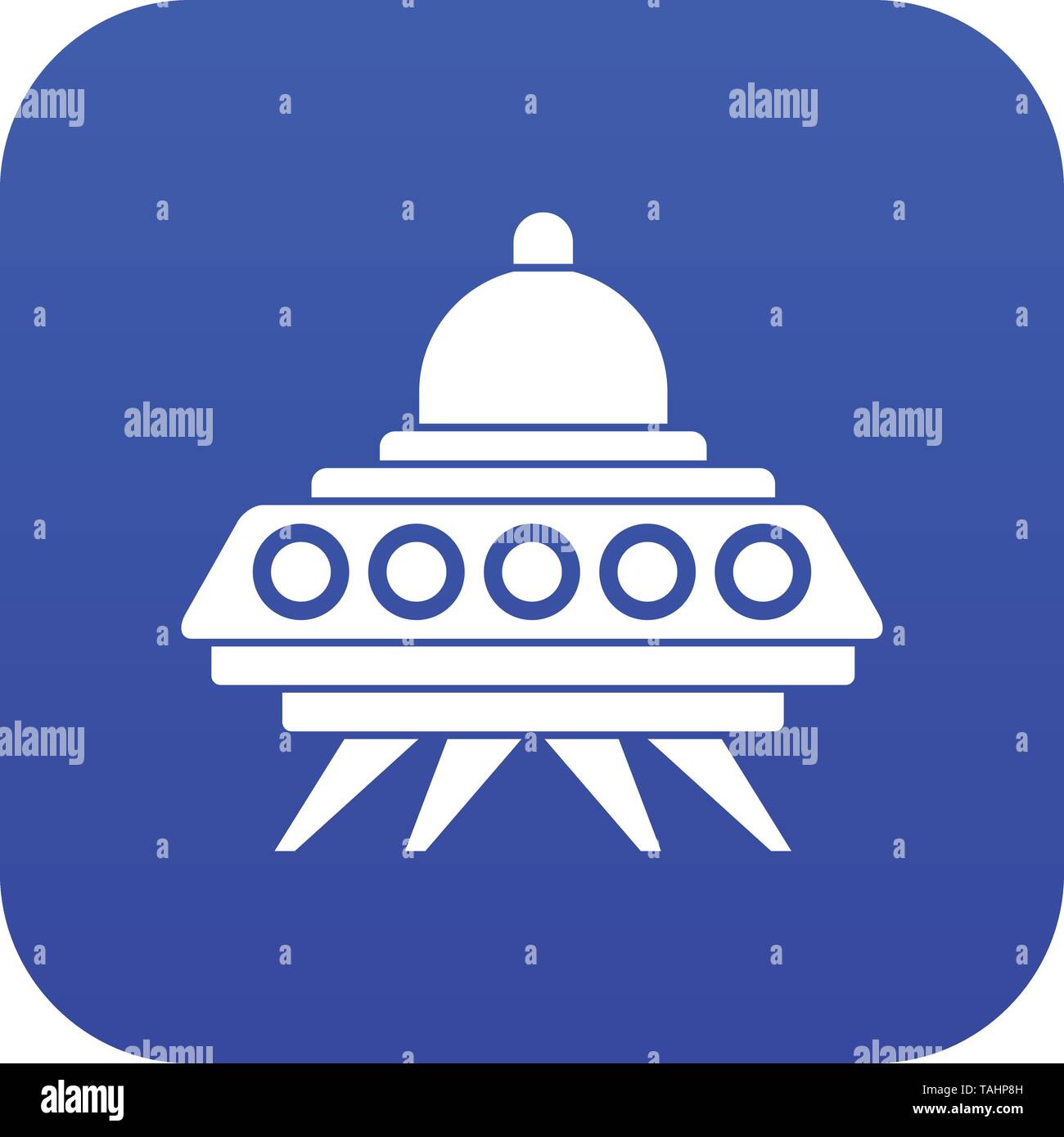 Alien spaceship icon digital blue Stock Vector Image & Art - Alamy
