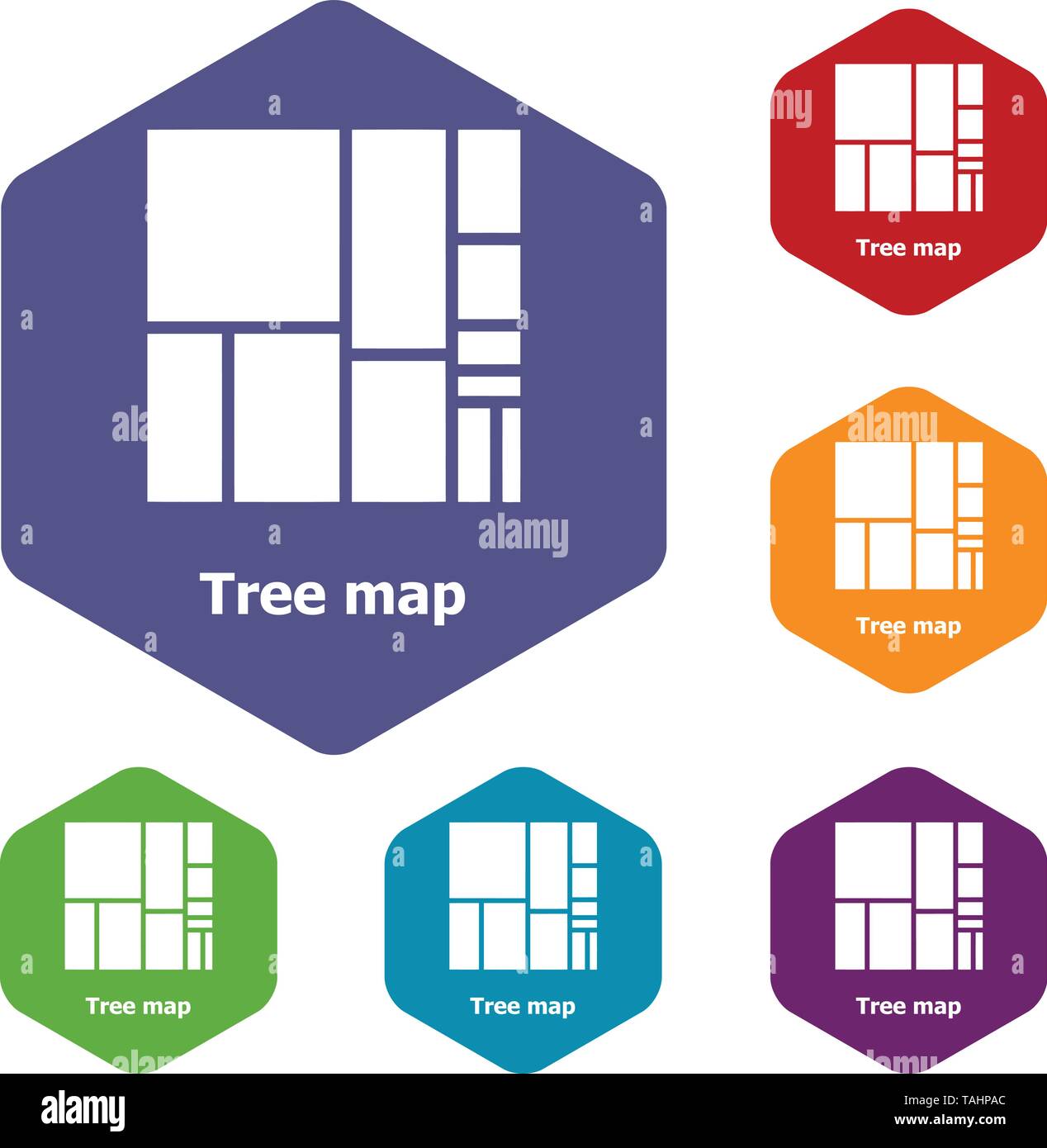 Tree map icons vector hexahedron Stock Vector Image & Art - Alamy