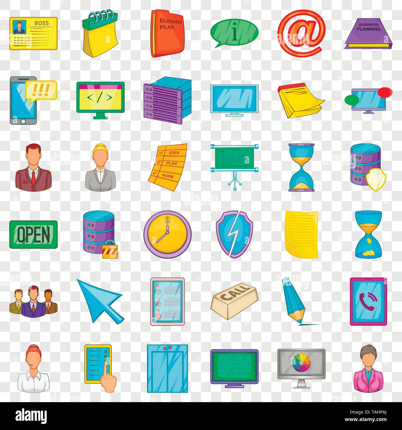 Workshop icons set, cartoon style Stock Vector Image & Art - Alamy