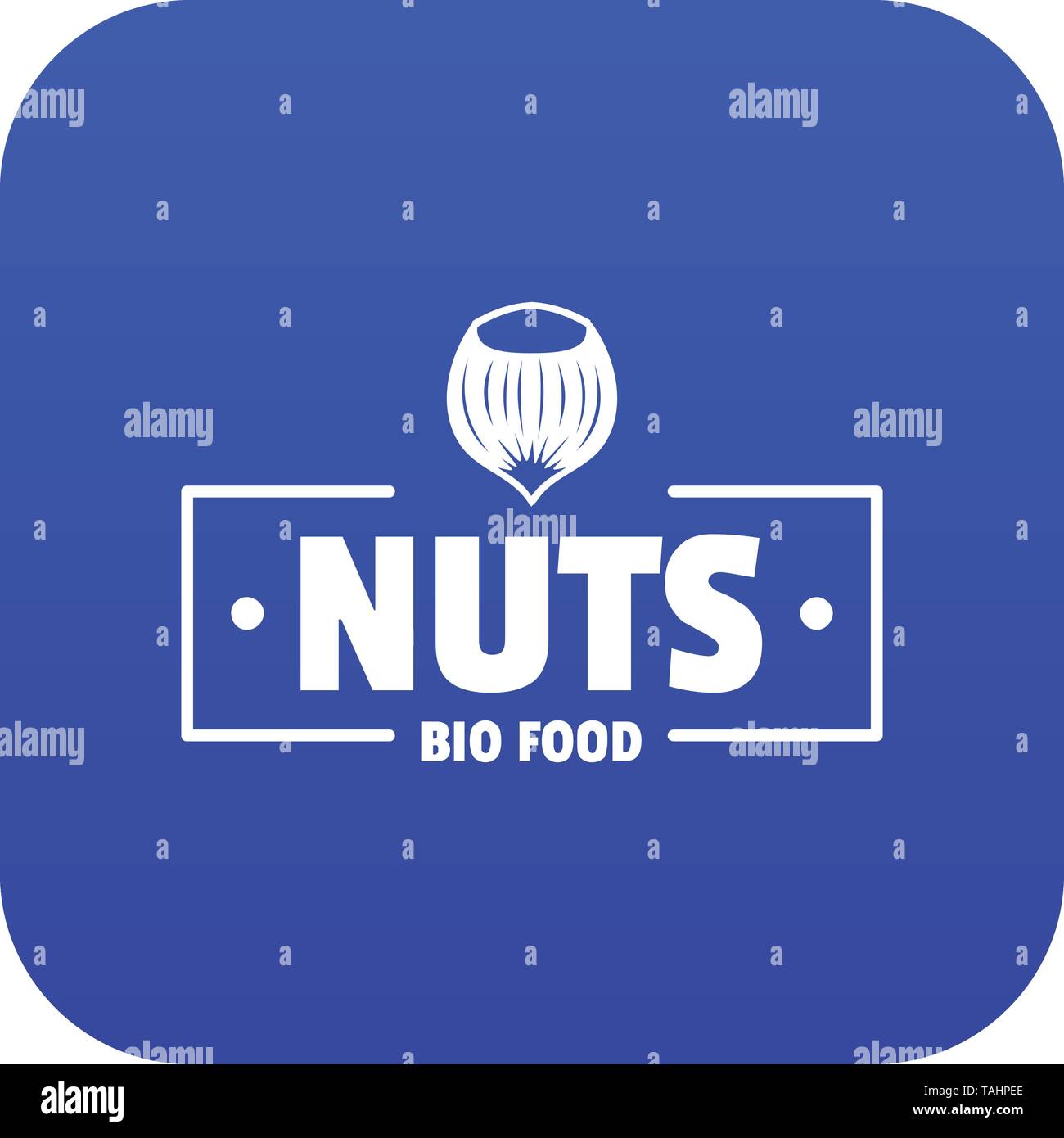 Nut food icon blue vector Stock Vector Image & Art - Alamy