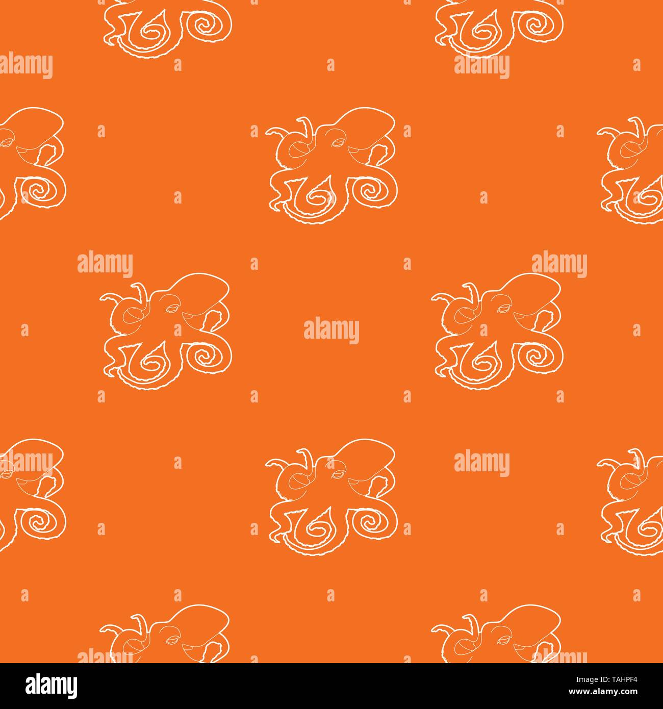 Octopus pattern vector orange Stock Vector Image & Art - Alamy