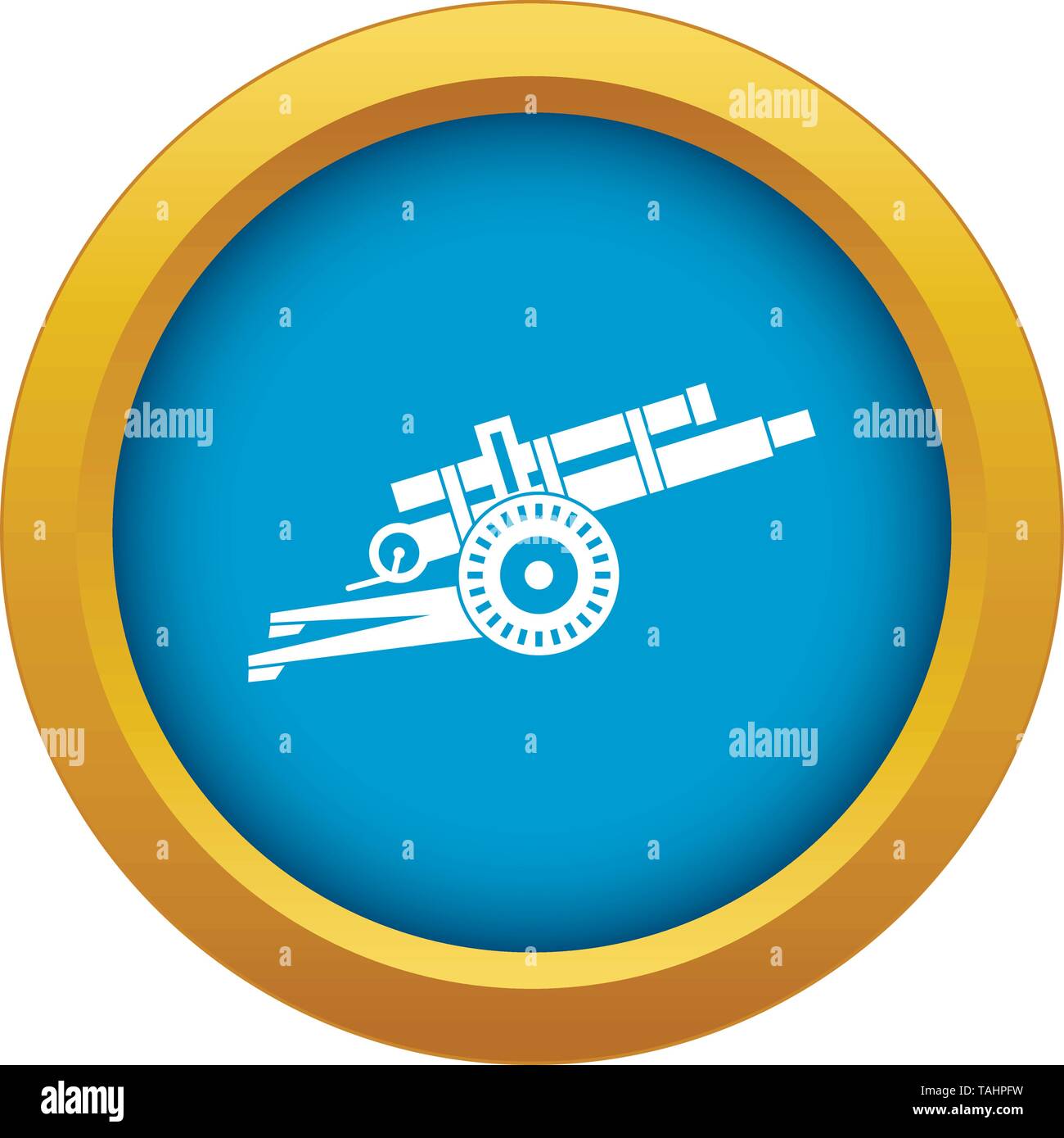 Artillery gun icon blue vector isolated Stock Vector Image & Art - Alamy