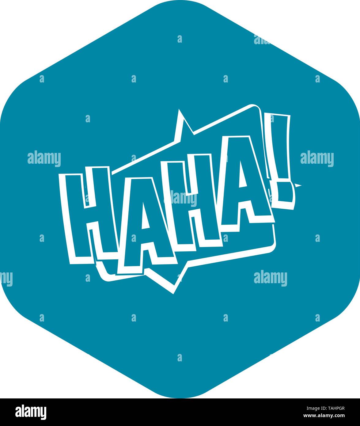 HAHA, comic text sound effect icon, simple style Stock Vector Image ...