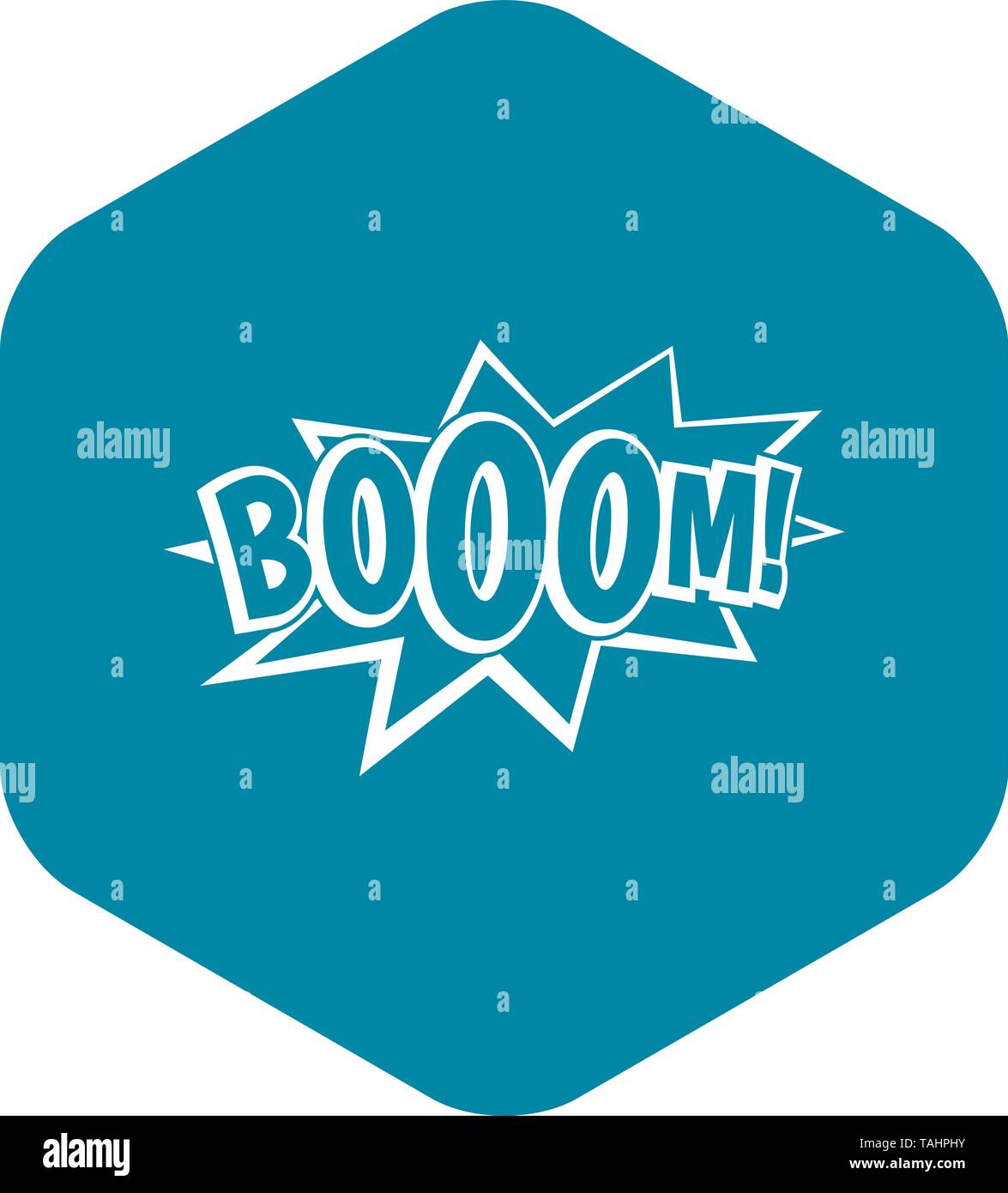 Boom, explosion bubble icon, simple style Stock Vector Image & Art - Alamy