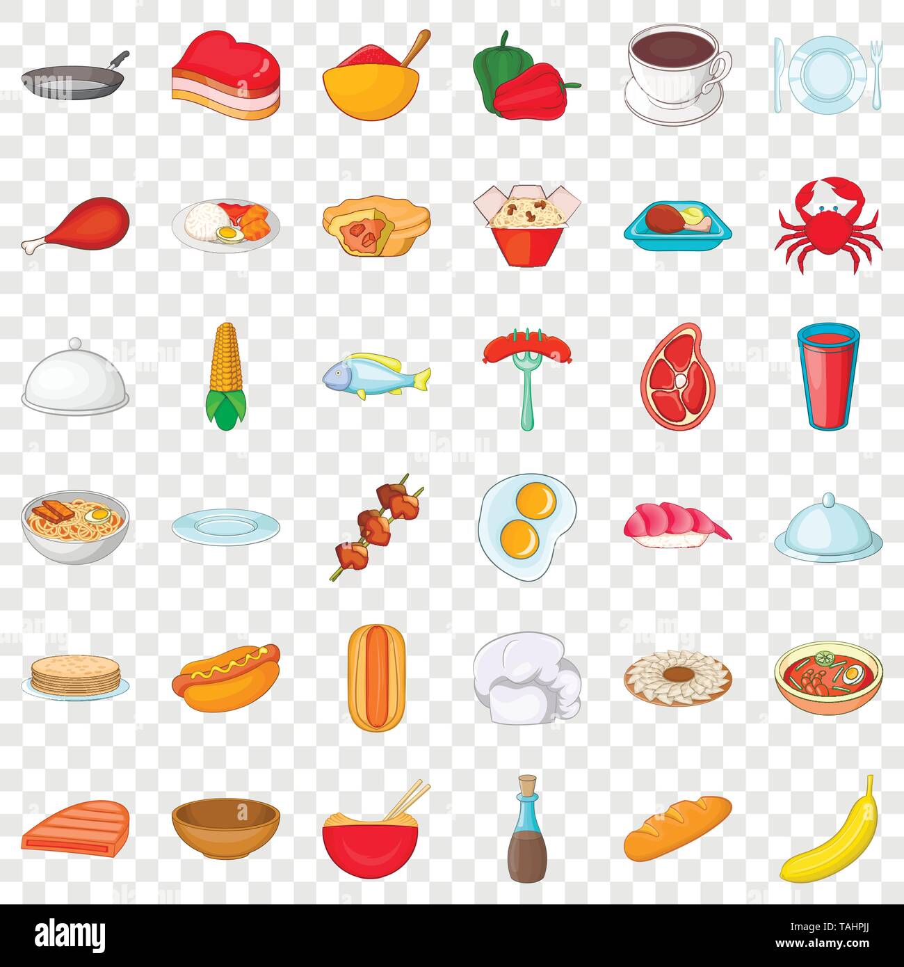 Restaurant icons set, cartoon style Stock Vector Image & Art - Alamy