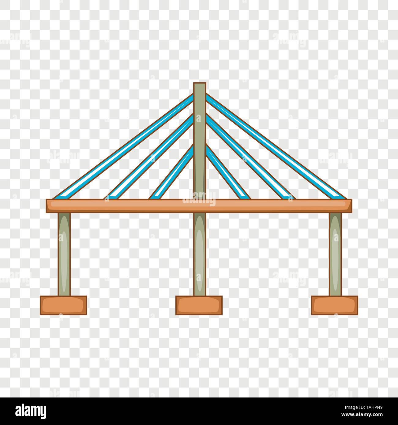 Cable stayed bridge icon, cartoon style Stock Vector Image & Art - Alamy