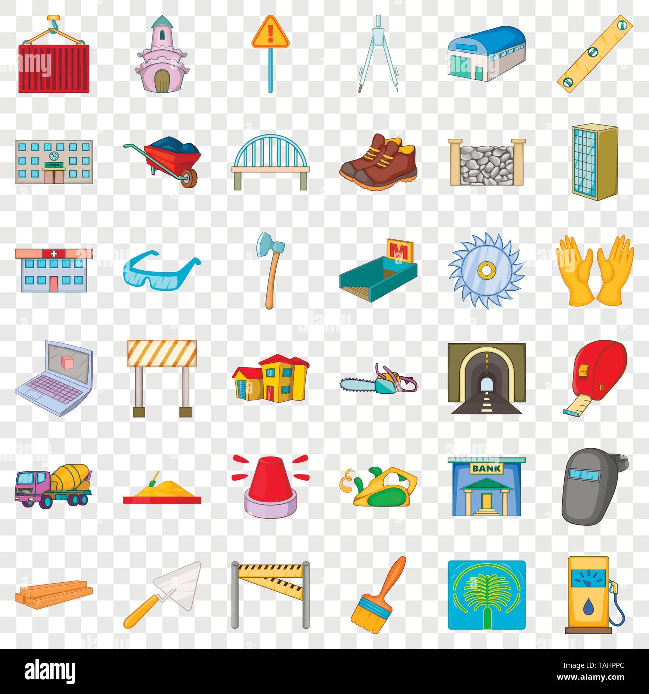 Crane icons set, cartoon style Stock Vector Image & Art - Alamy