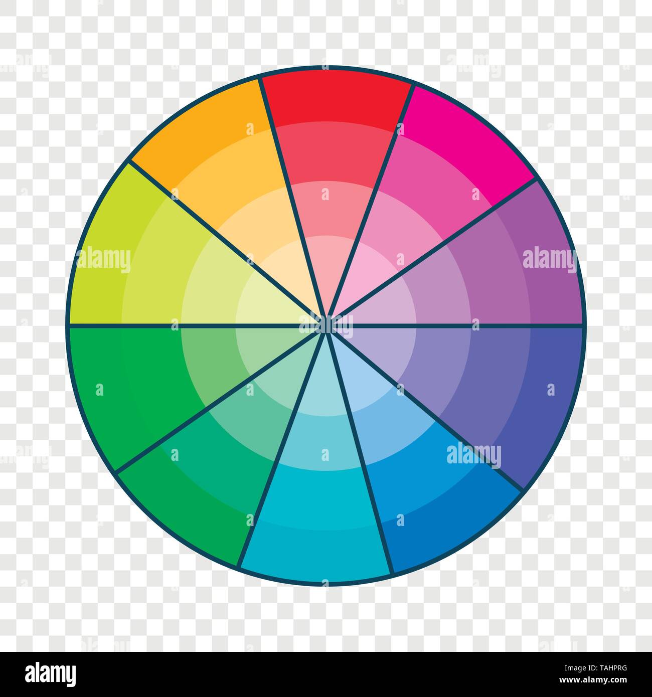 Color wheel with shades icon, cartoon style Stock Vector Image & Art ...
