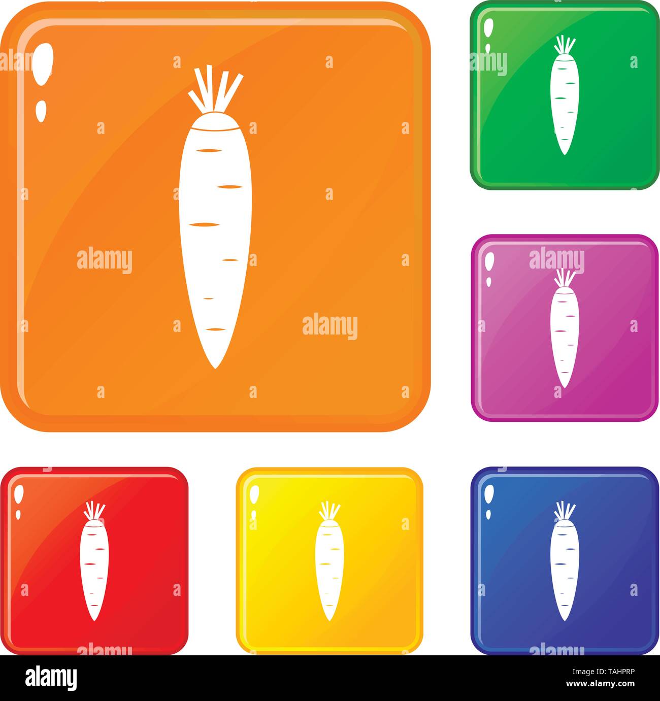 Carrot icons set vector color Stock Vector Image & Art - Alamy