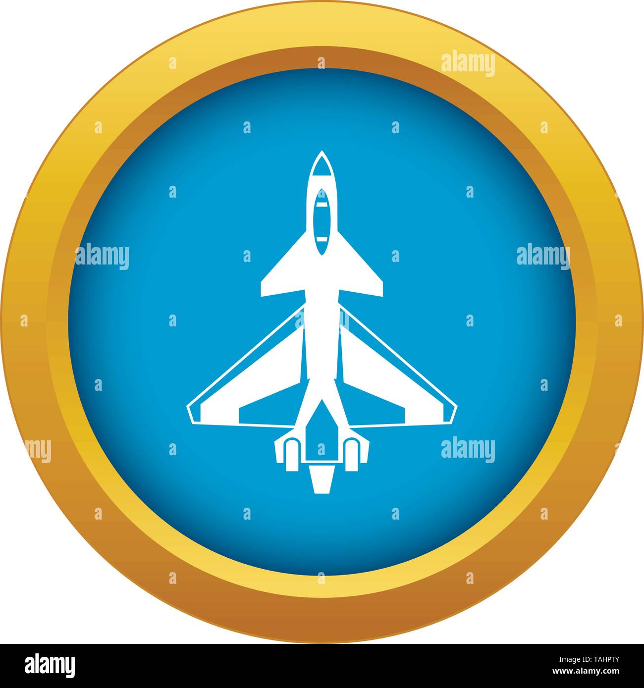 Military fighter jet icon blue vector isolated Stock Vector Image & Art ...