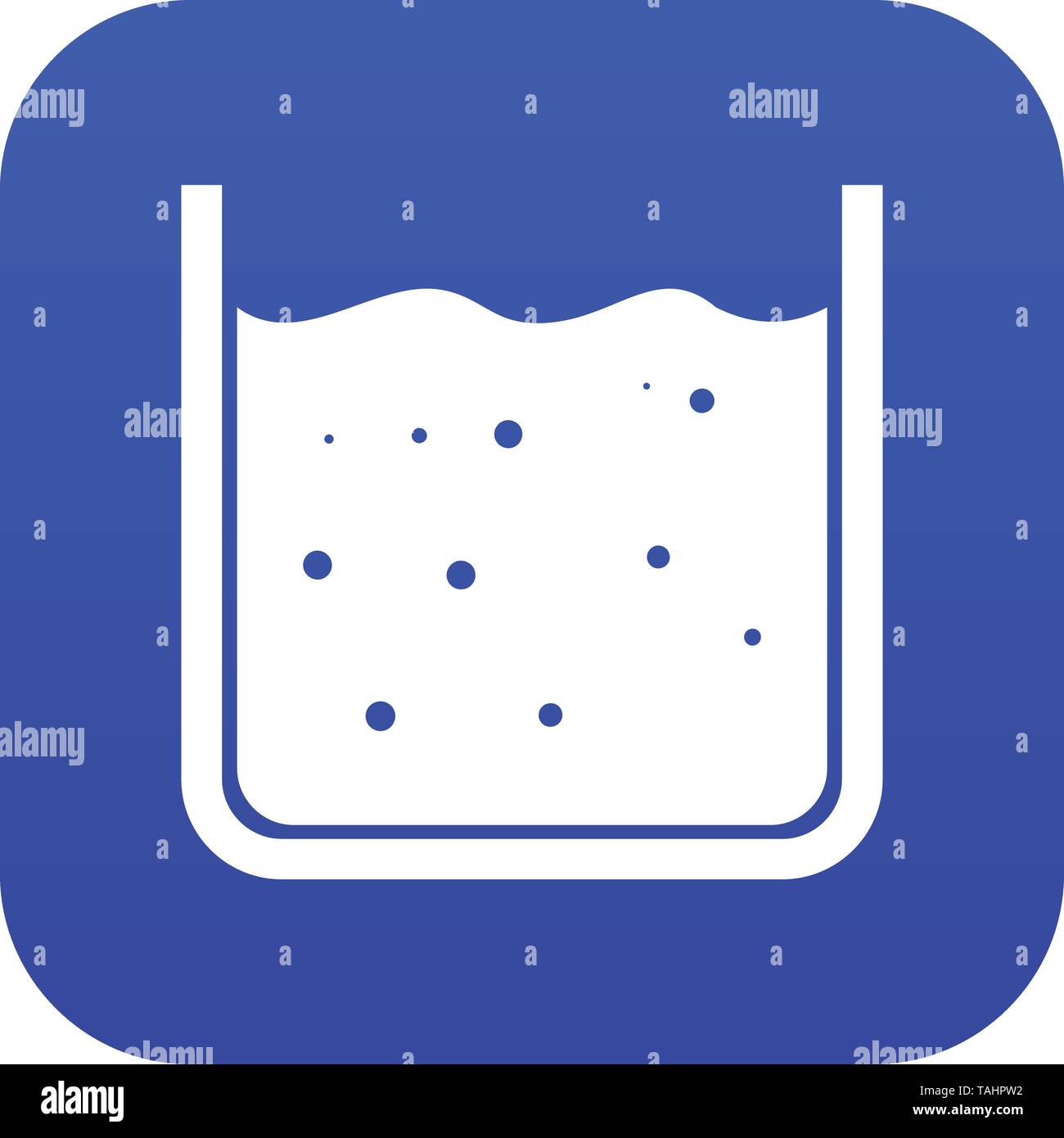 Beaker filled with liquid icon digital blue Stock Vector Image & Art ...