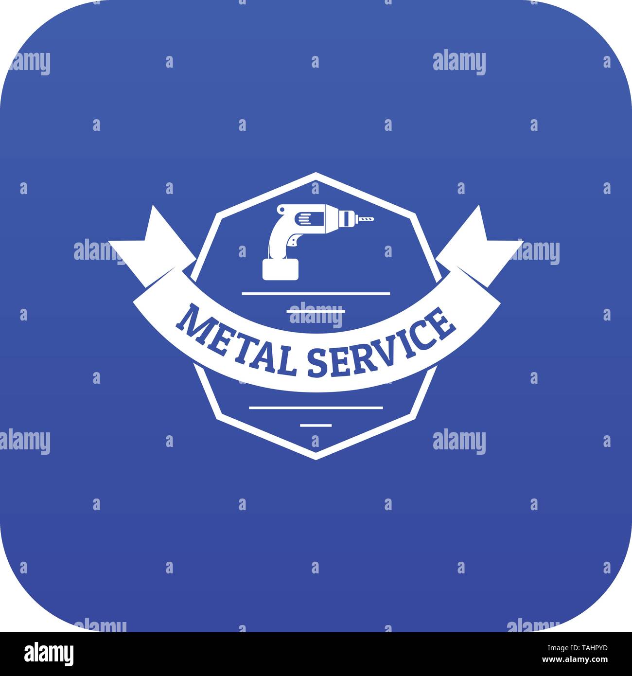 Metal service icon blue vector Stock Vector Image & Art - Alamy