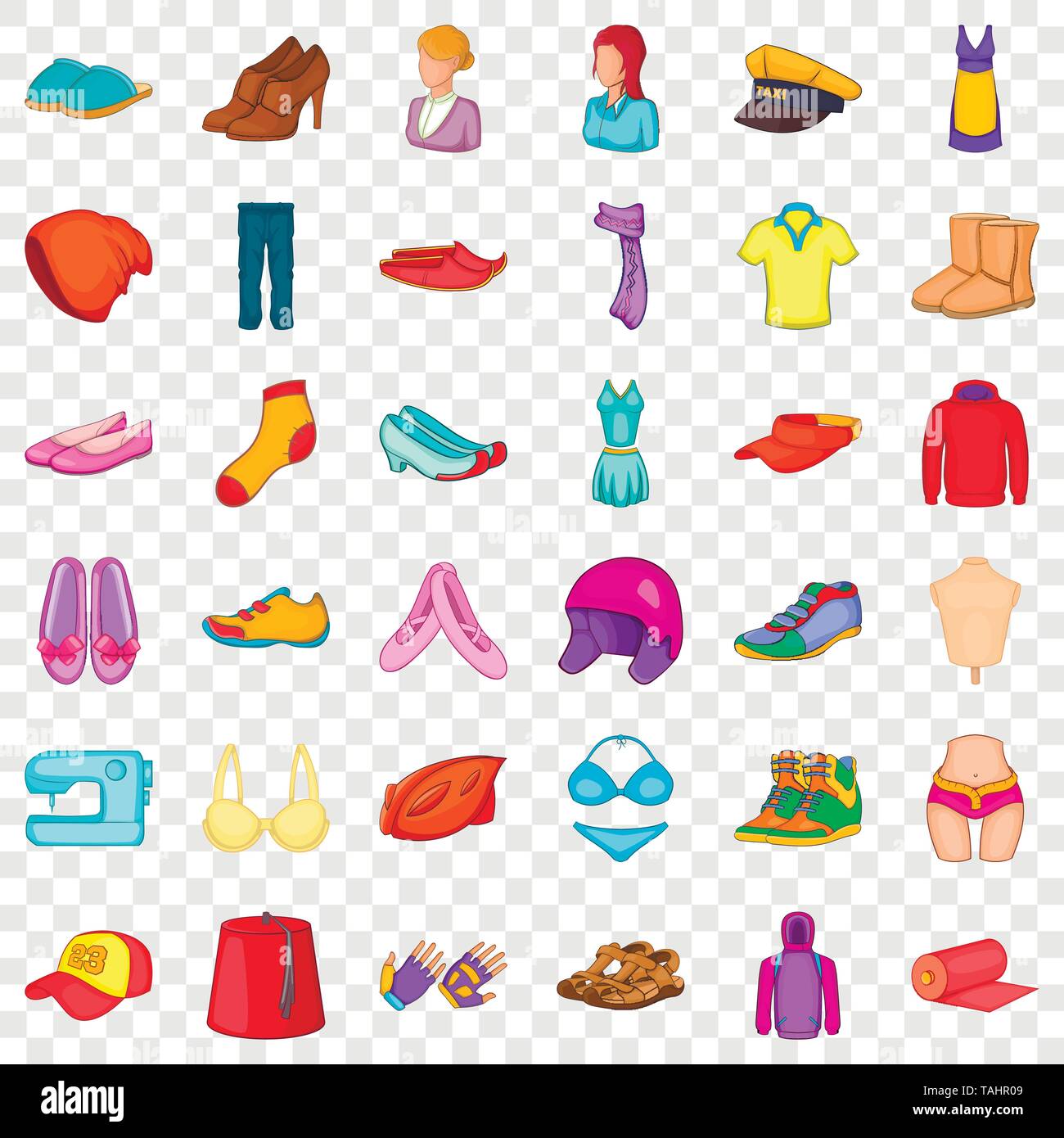 Sewing icons set, cartoon style Stock Vector Image & Art - Alamy