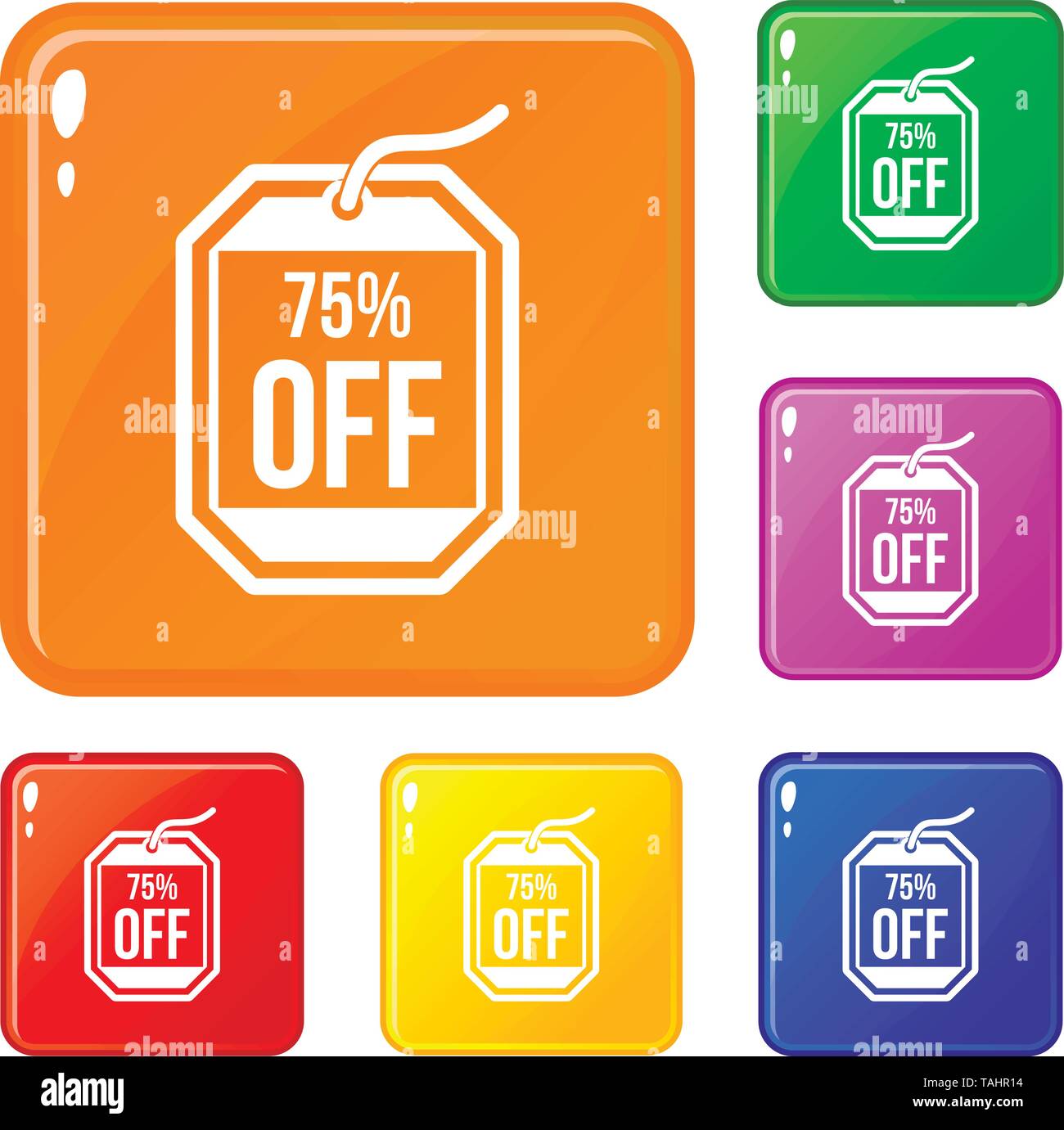 75 percent reduction sign Stock Vector Images - Alamy