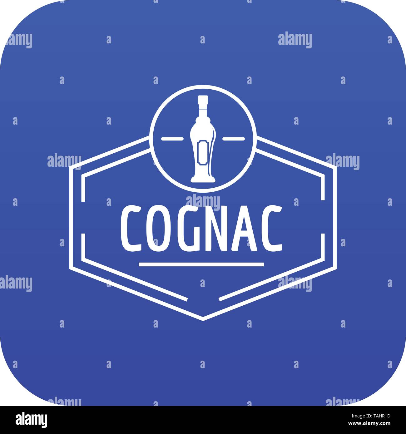 Cognac icon blue vector Stock Vector Image & Art - Alamy