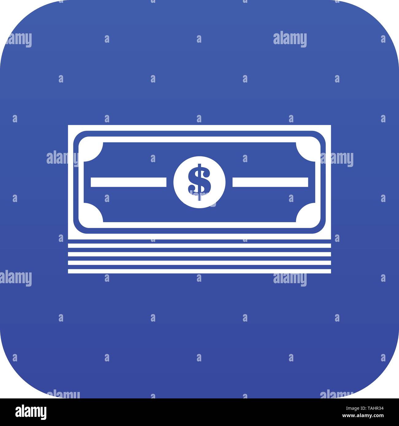 Stack of dollars icon digital blue Stock Vector Image & Art - Alamy
