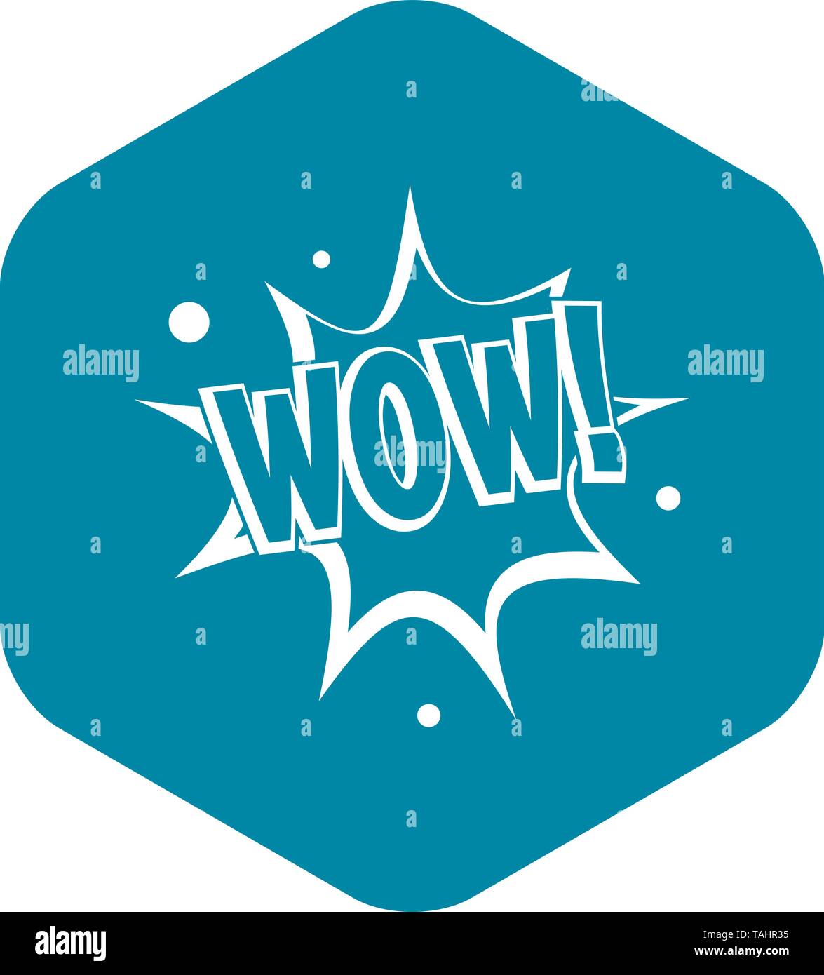 WOW, explosion effect icon, simple style Stock Vector Image & Art - Alamy