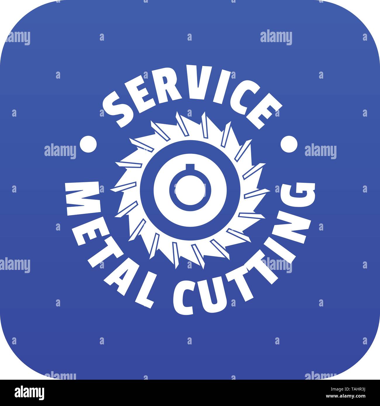 Metal cutting service icon blue vector Stock Vector Image & Art - Alamy