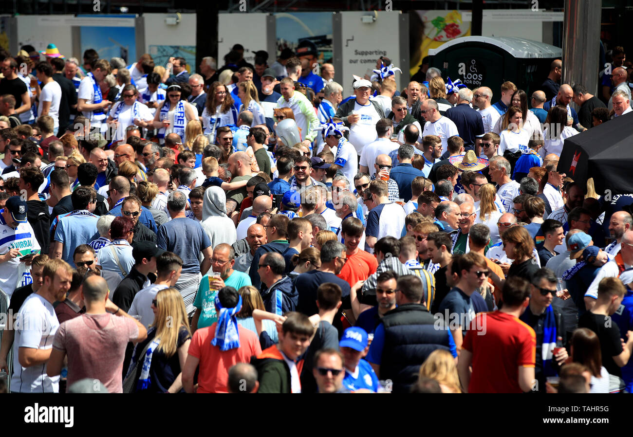Tranmere Rovers outside the ground before the Sky Bet League Two Play ...