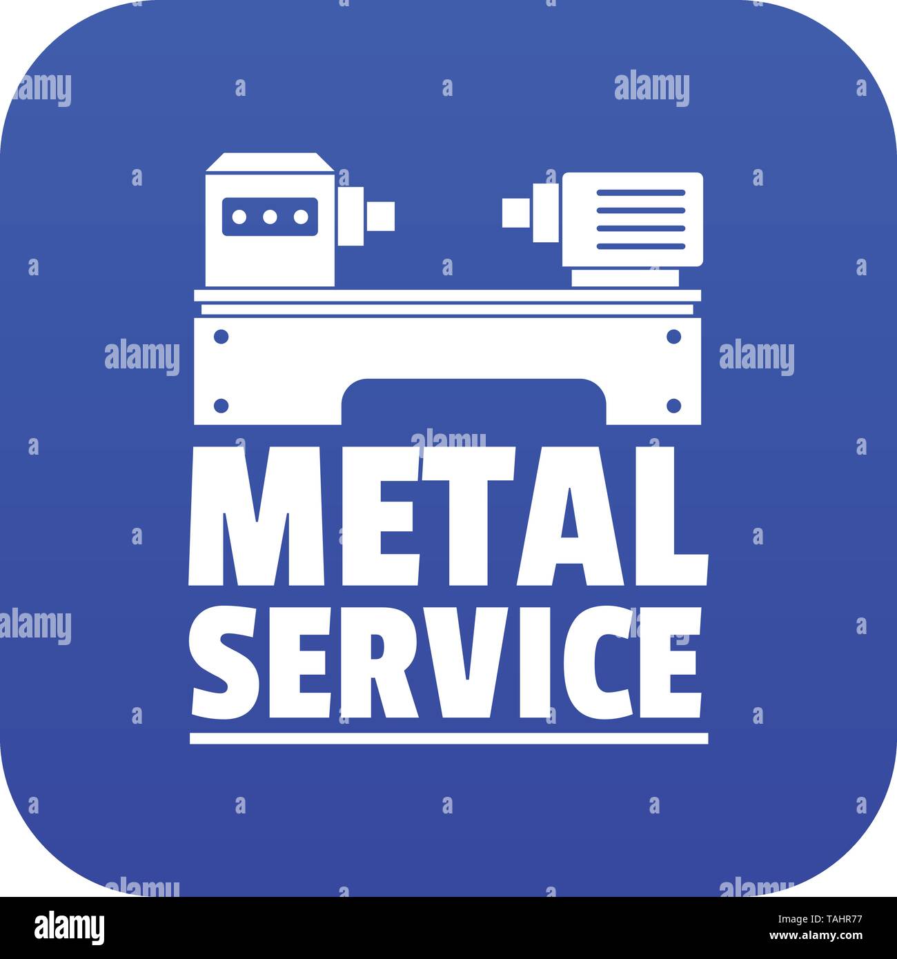 Factory machine icon blue vector Stock Vector Image & Art - Alamy