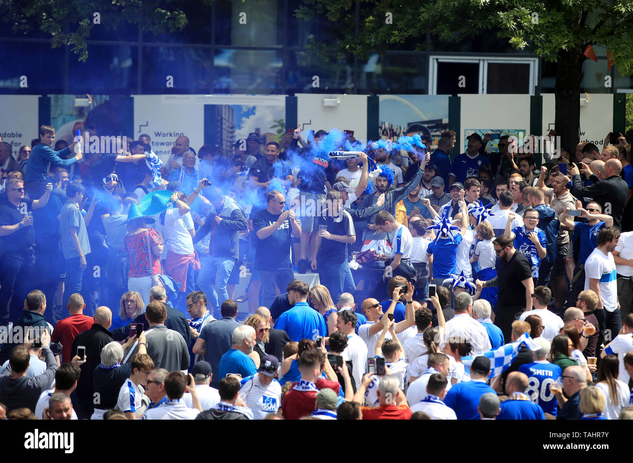 Tranmere Rovers outside the ground before the Sky Bet League Two Play ...