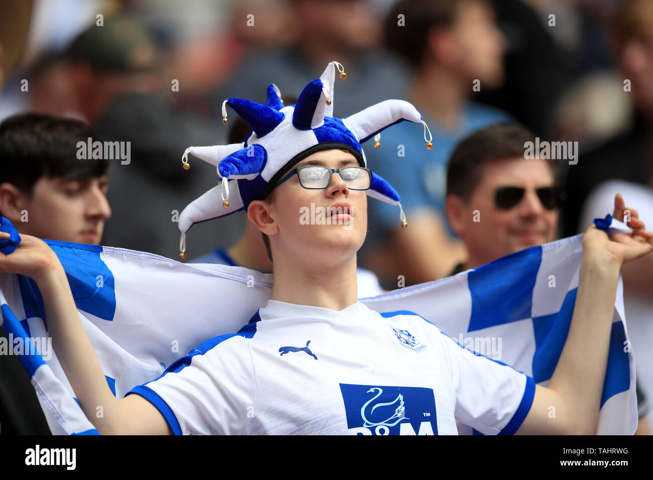 Tranmere Rovers fans in the stands before the Sky Bet League Two Play ...