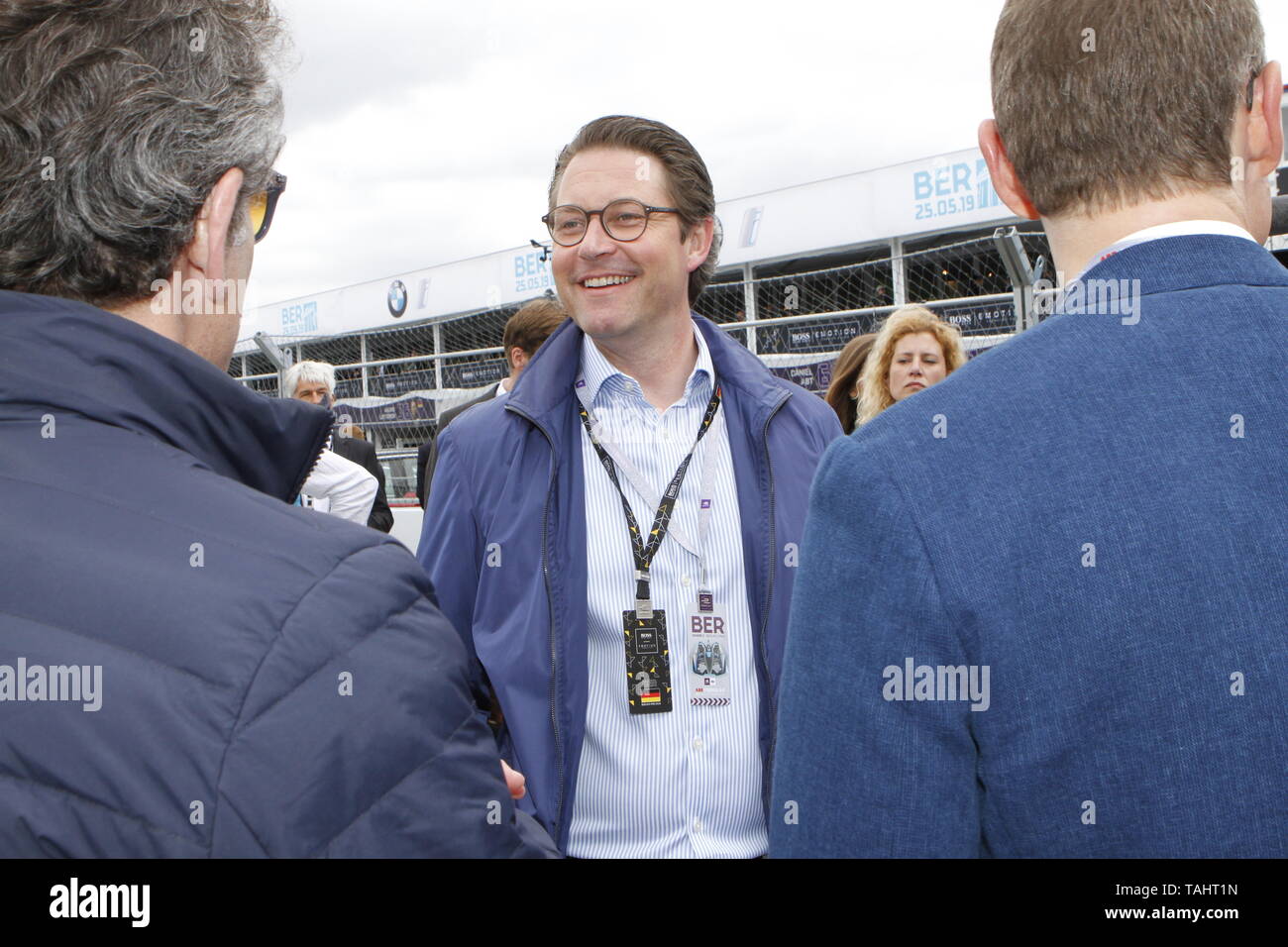 The photo shows Andreas Scheuer on the former airport Berlin-Tempelhof ...