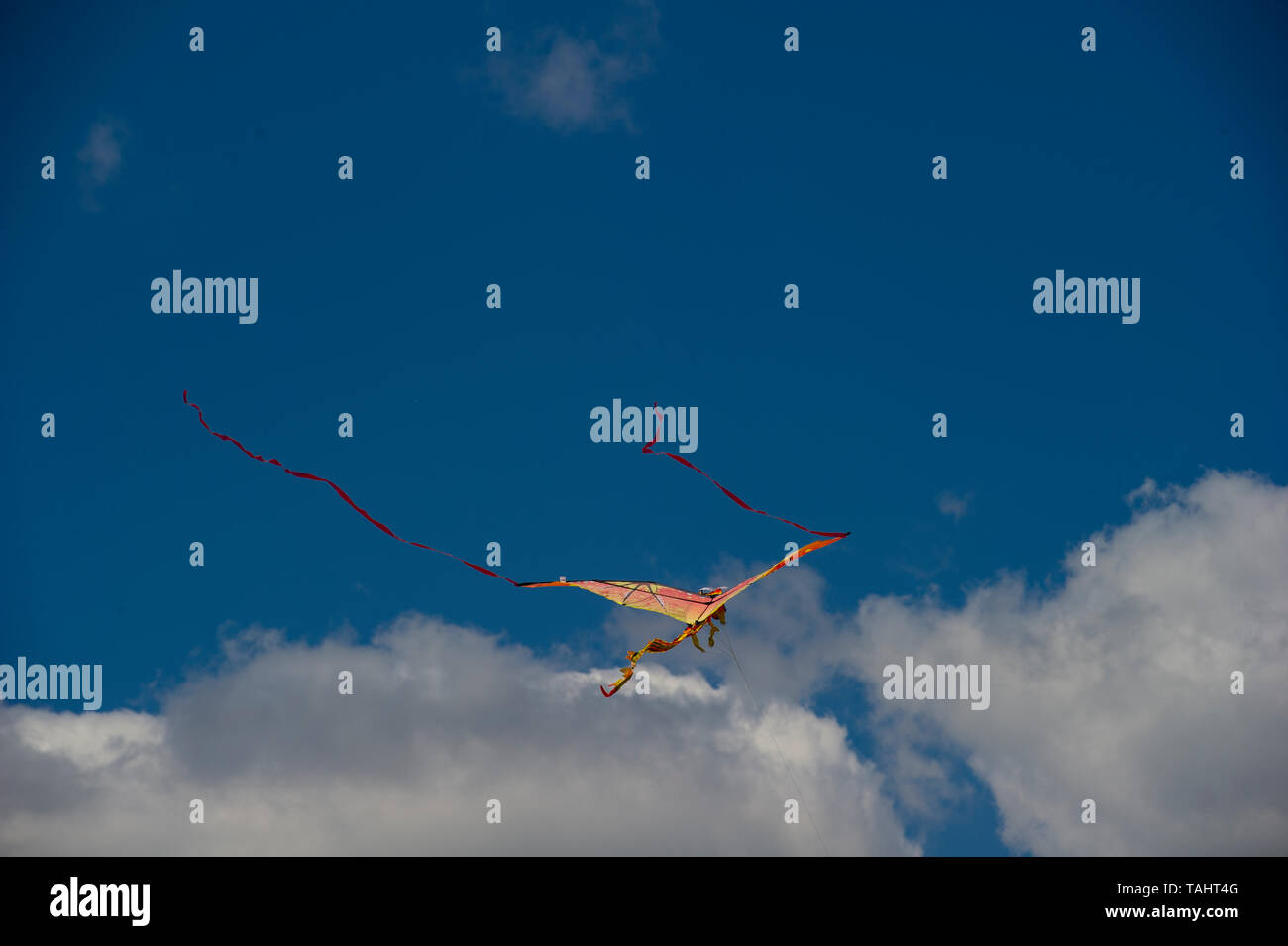 Kites at a kite festival - Streatham Common Kite Day in London Stock ...
