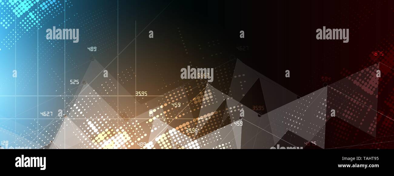 Abstract finance and business background with graph. world economic ...