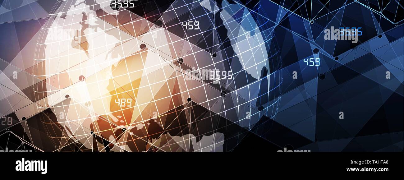 Abstract finance and business background with graph. world economic ...