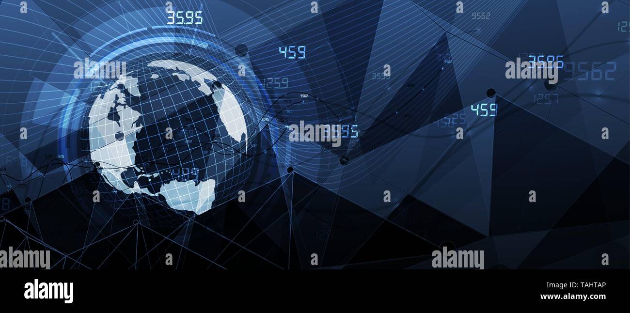 Abstract finance and business background with graph. world economic ...