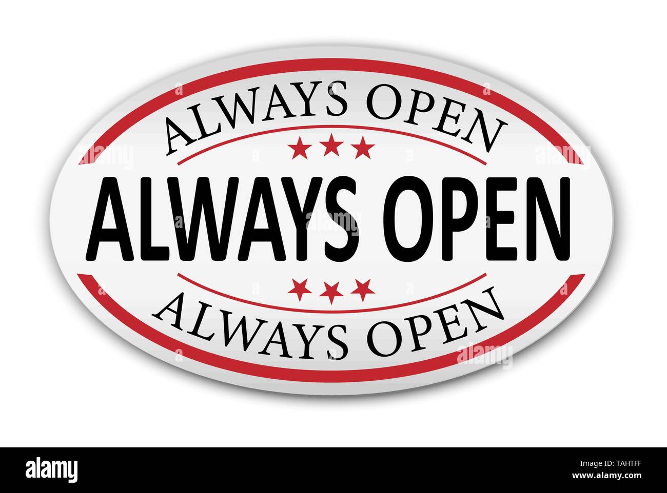 Always Open Vector Retro Paper Labels Label Tags on white Background ...