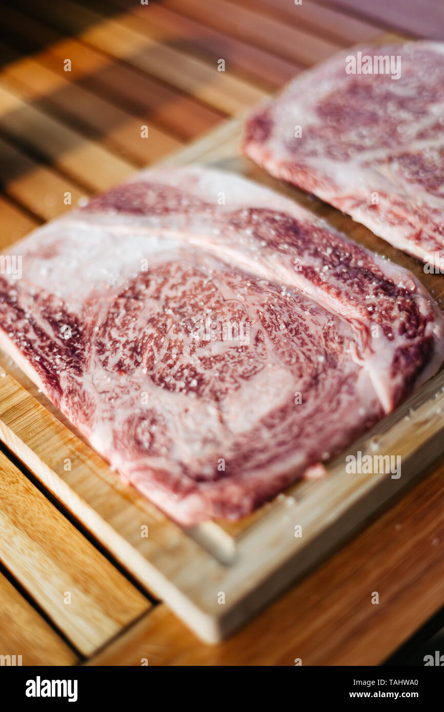 Raw kobe wagyu beef hi-res stock photography and images - Alamy