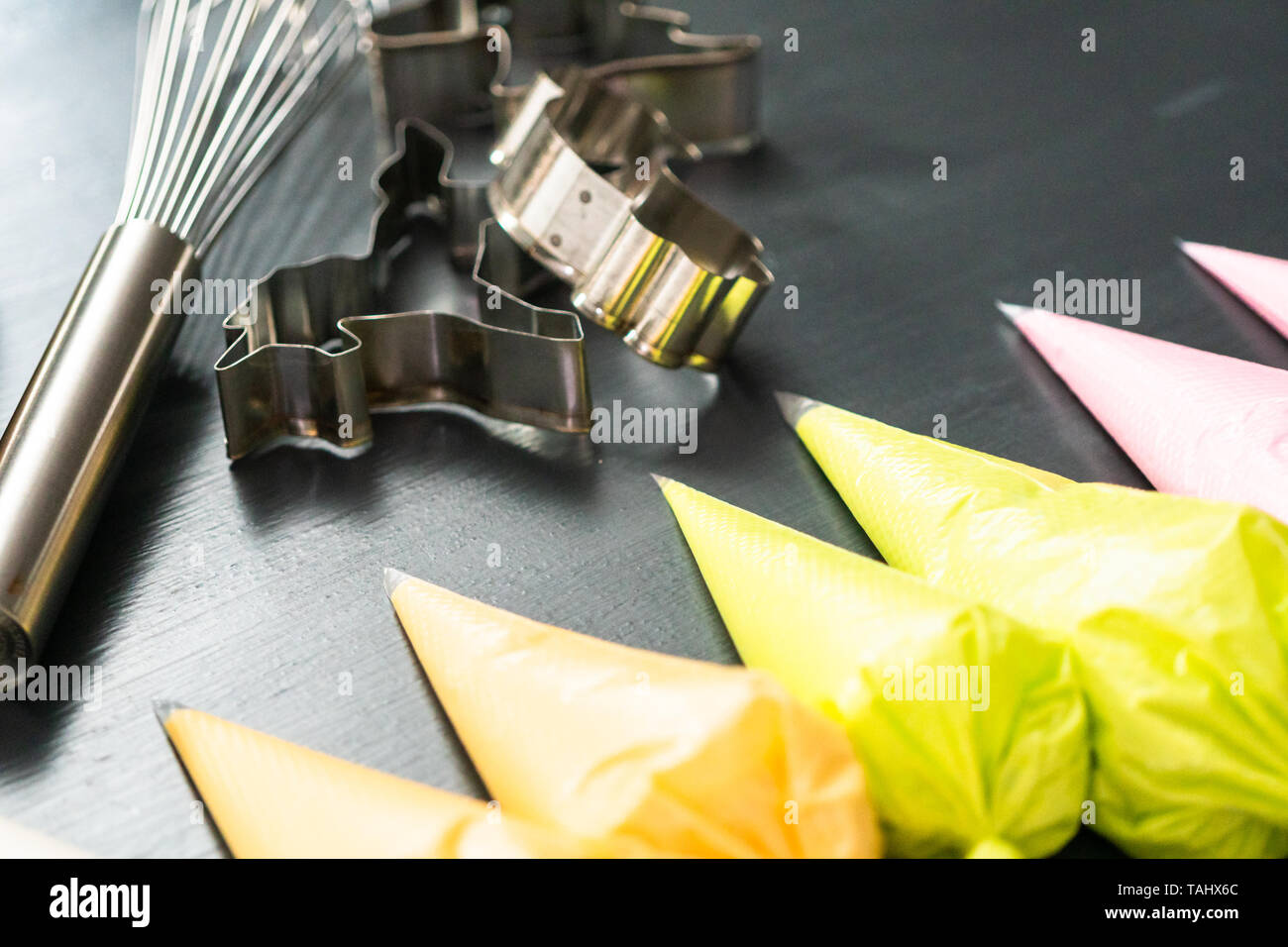 Colored cutters cookies in hi-res stock photography and images - Alamy